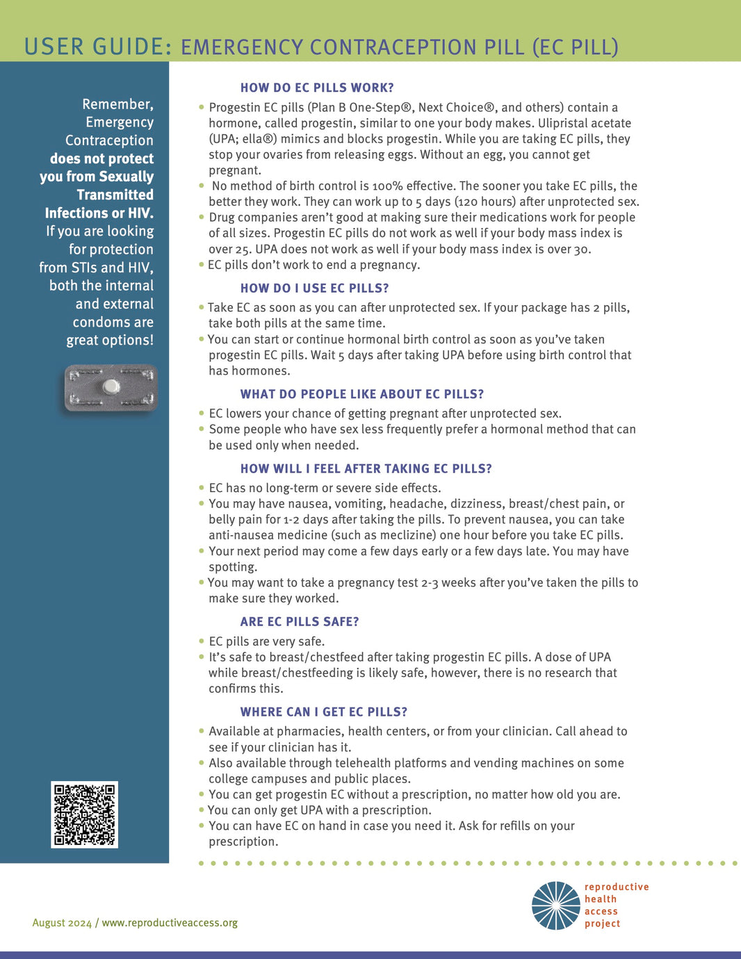 Birth Control User Guides – Reproductive Health Access Project Store