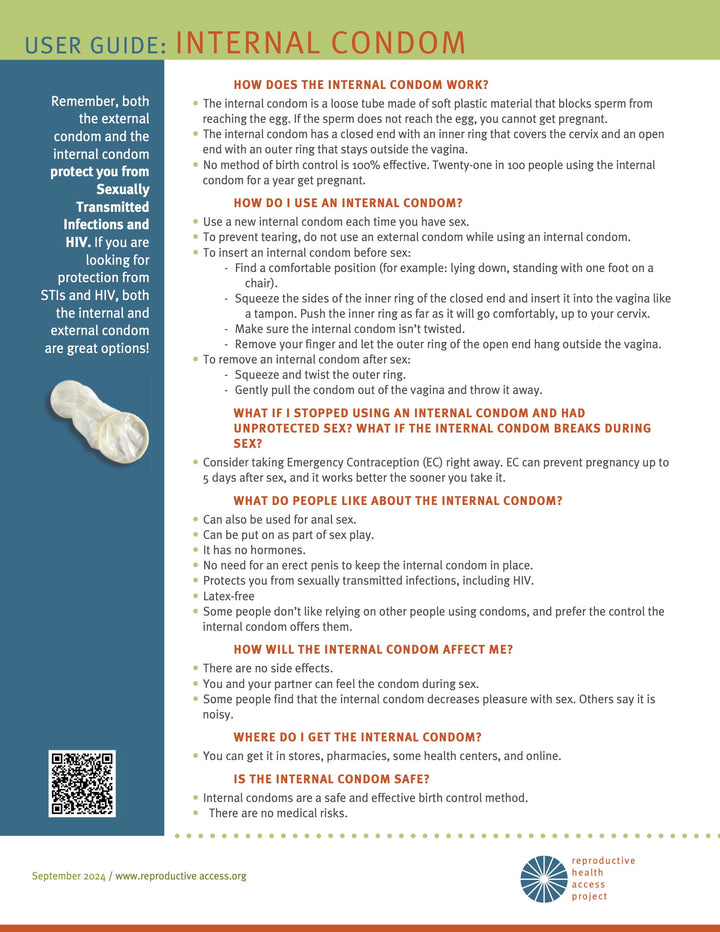Birth Control User Guides – Reproductive Health Access Project Store