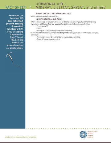 Birth Control User Guides – Reproductive Health Access Project Store