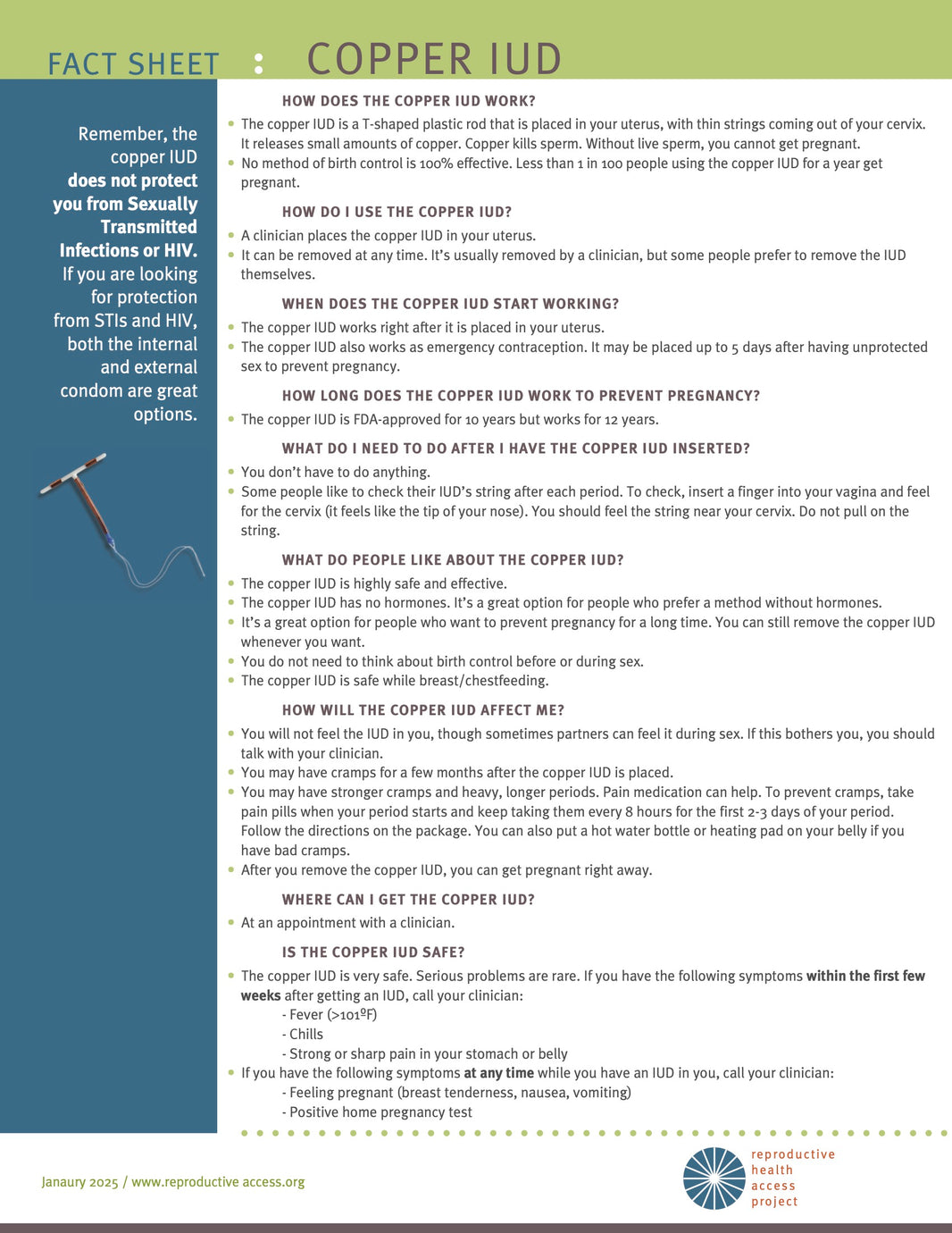 Birth Control User Guides – Reproductive Health Access Project Store